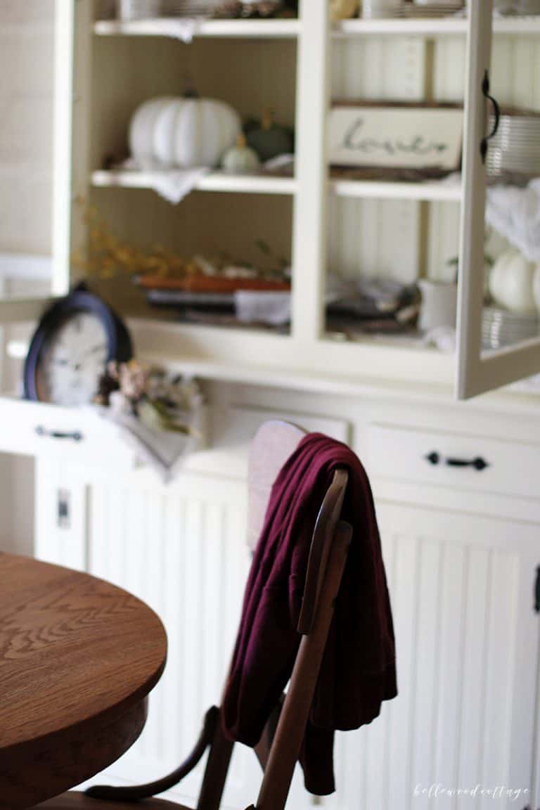 How to Style a Fall Farmhouse Hutch - Bellewood Cottage