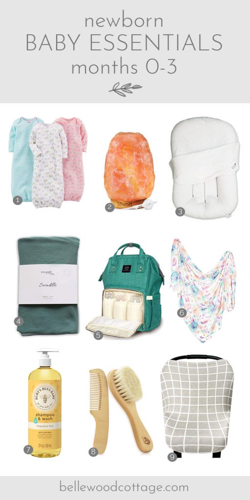 Newborn Baby Essentials Checklist for Months 0-3 - Bellewood Cottage