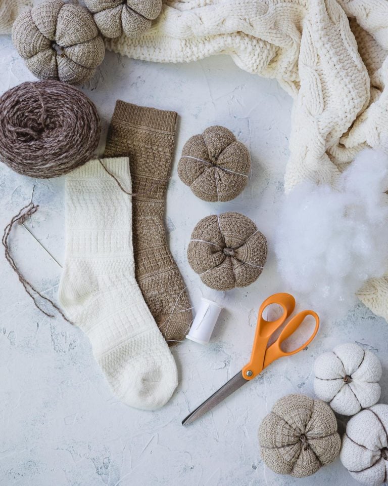 10-Minute Sock Pumpkins Tutorial + Video! - Bellewood Cottage
