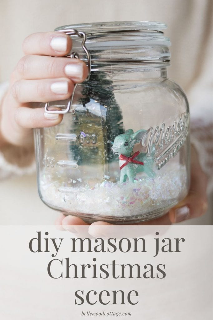 Mason Jar Christmas Scene DIY - Bellewood Cottage