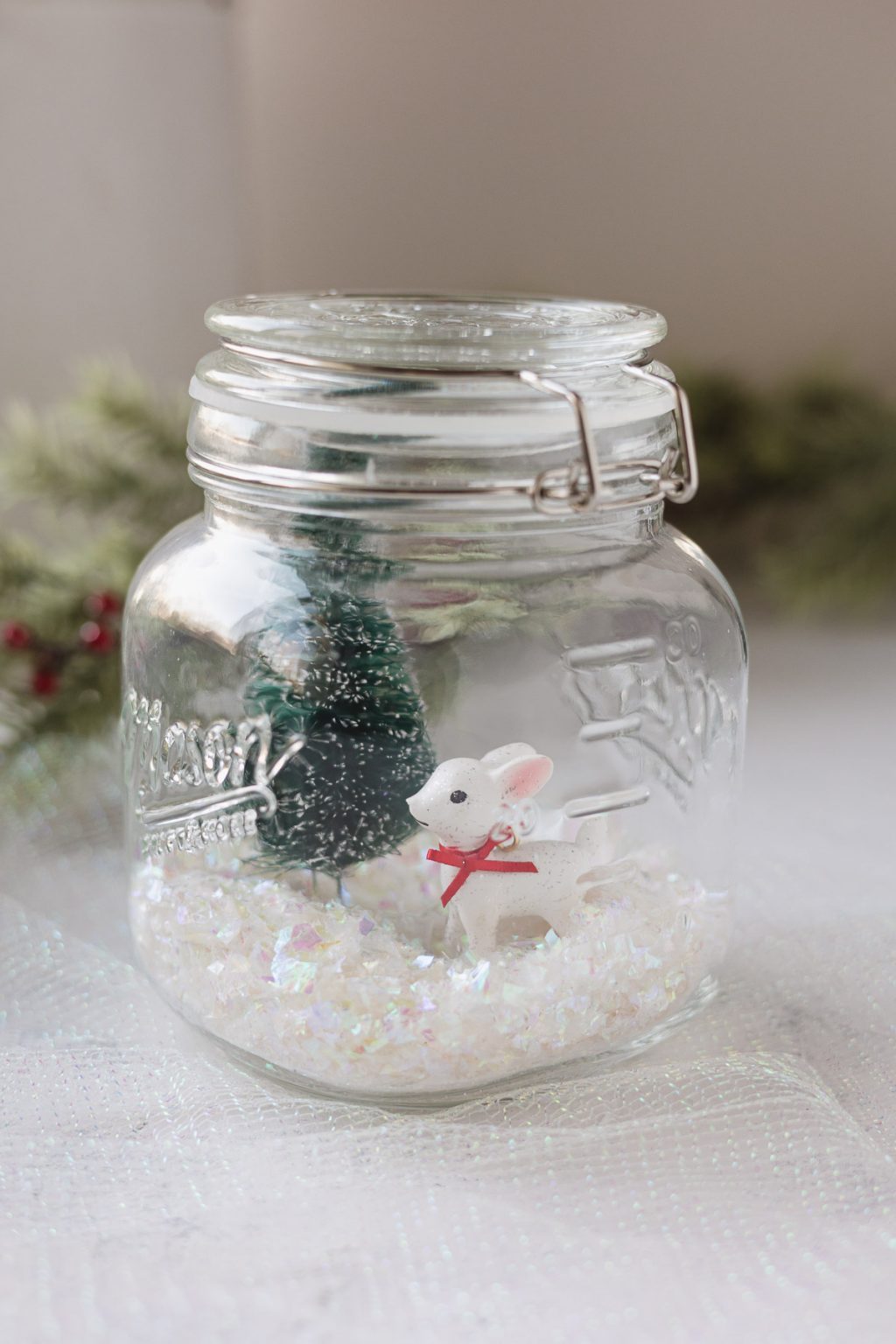 Mason Jar Christmas Scene DIY - Bellewood Cottage