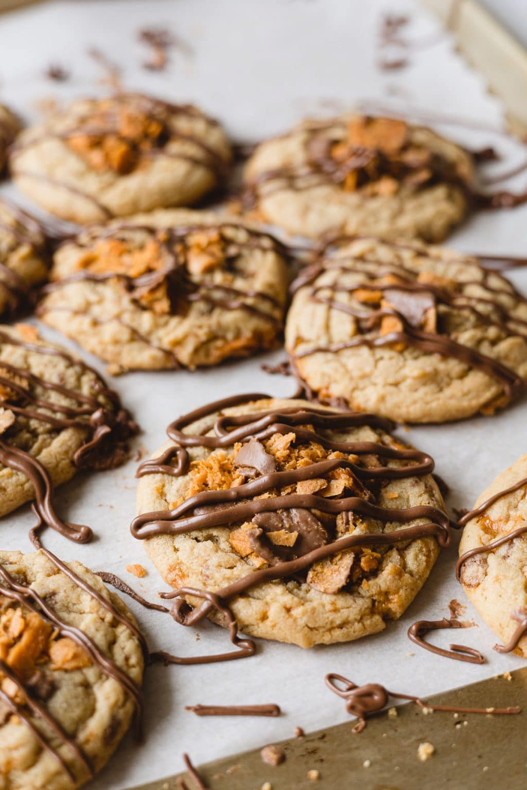 Crumbl Butterfinger® Cookies - Bellewood Cottage