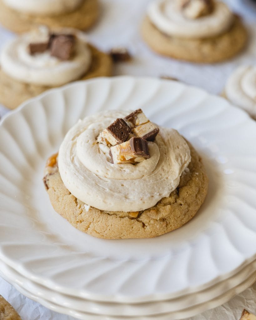 Crumbl Snickers Peanut Butter Cookies - Bellewood Cottage