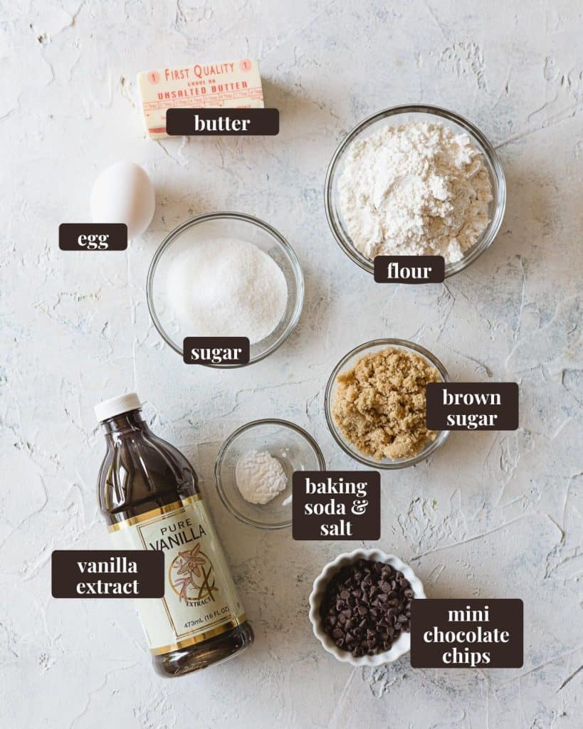 Mini Chocolate Chip Cookies {soft & chewy} - Bellewood Cottage