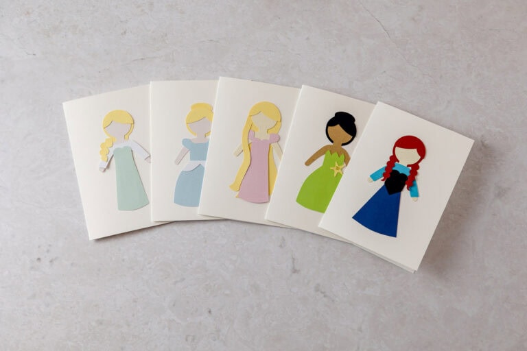 DIY Princess Cards (with or without a Cutting Machine) - Bellewood Cottage