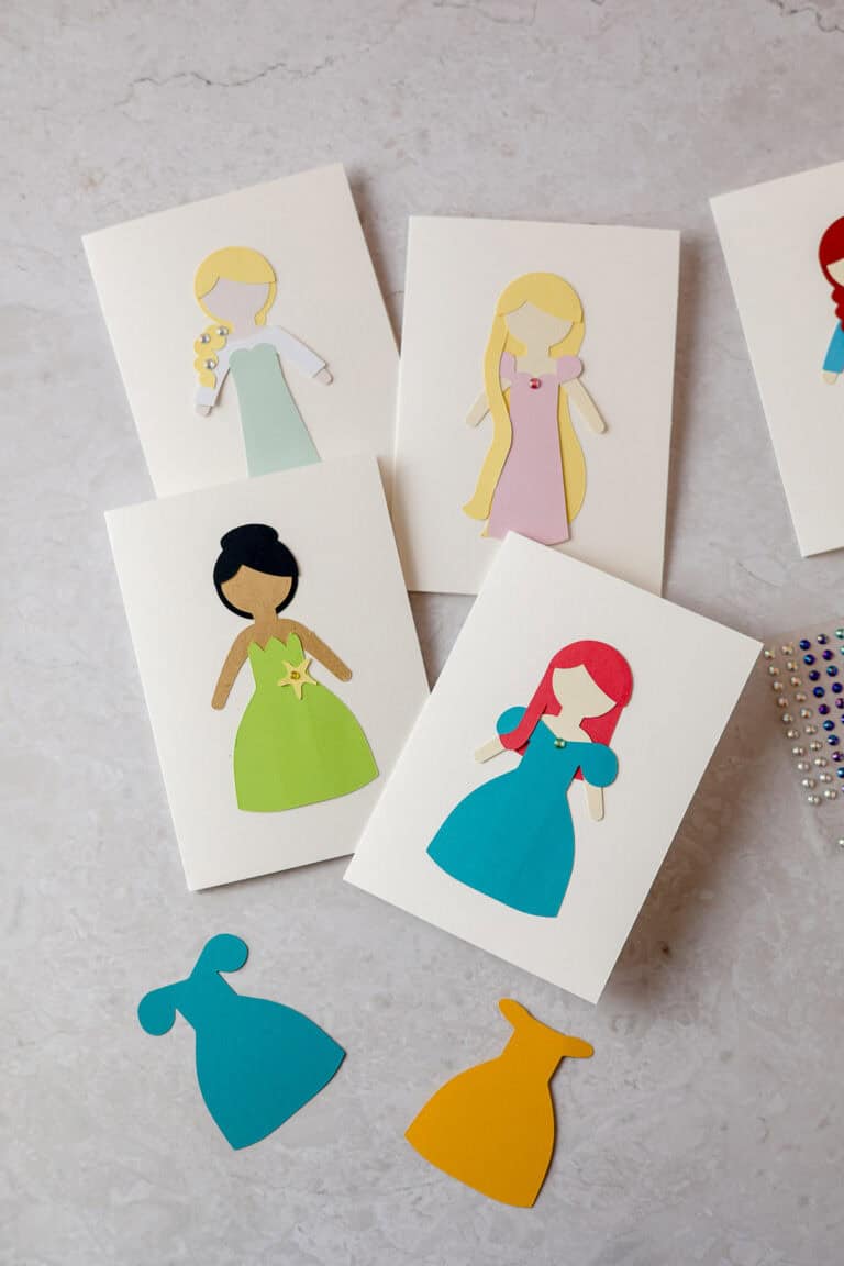 DIY Princess Cards (with or without a Cutting Machine) - Bellewood Cottage