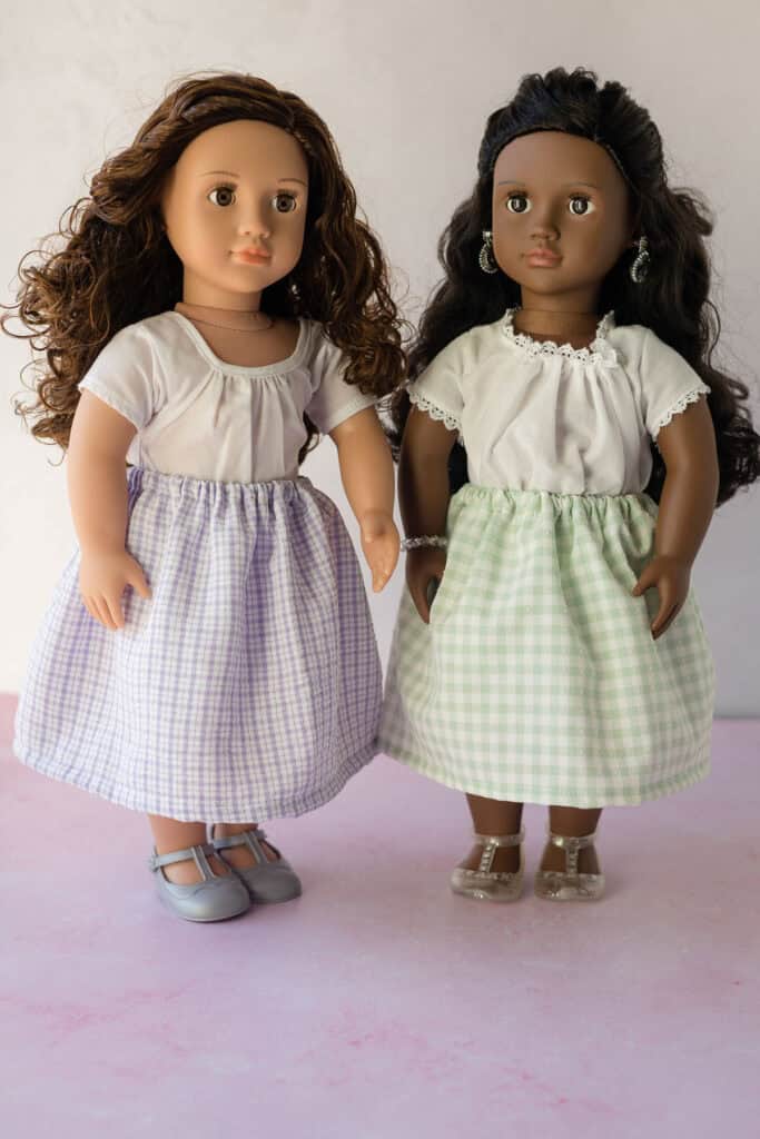 How to Sew an 18" Doll Skirt - Easy Tutorial - Bellewood Cottage